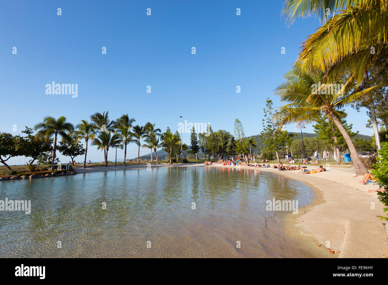 The Lagoon, Airlie Beach, Whitsunday Coast, Queensland, Australia Stock ...