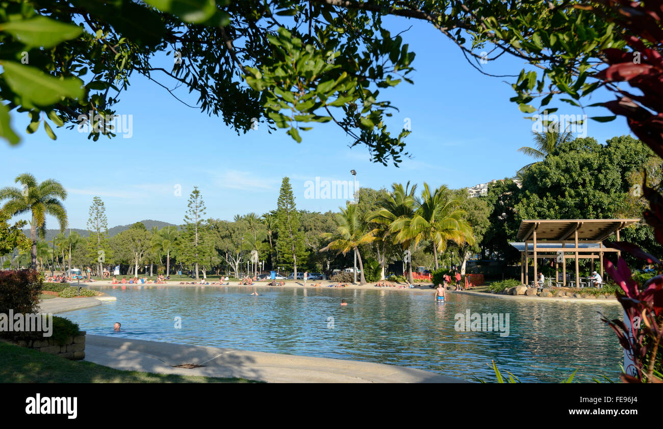 The Lagoon, Airlie Beach, Whitsunday Coast, Queensland, Australia Stock ...
