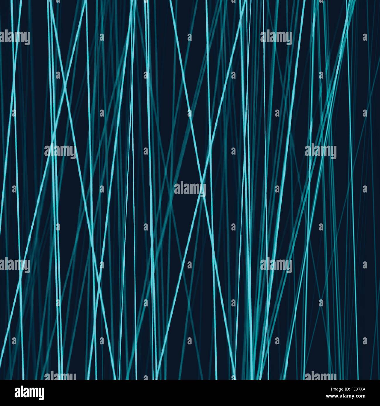 Cyan neon abstract lines on dark background. Vector illustration ...