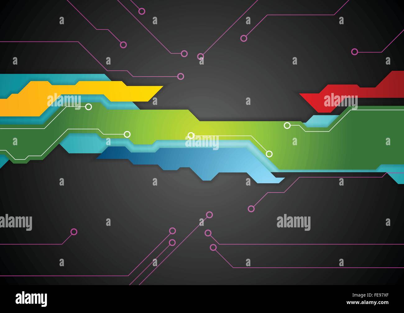 Colorful technology background. Vector corporate graphic design Stock ...