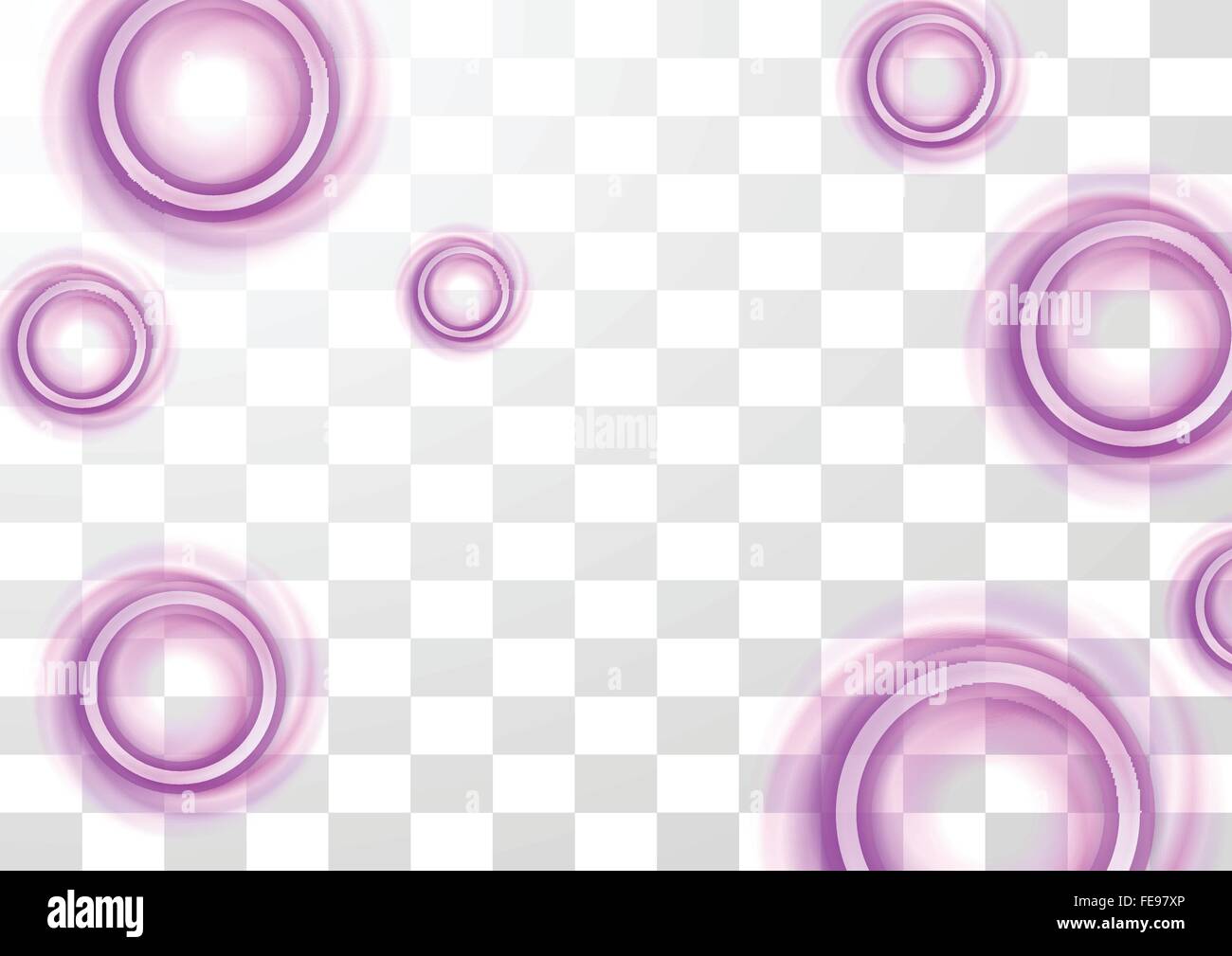 Blurred purple rings on transparent background. Vector brochure design ...