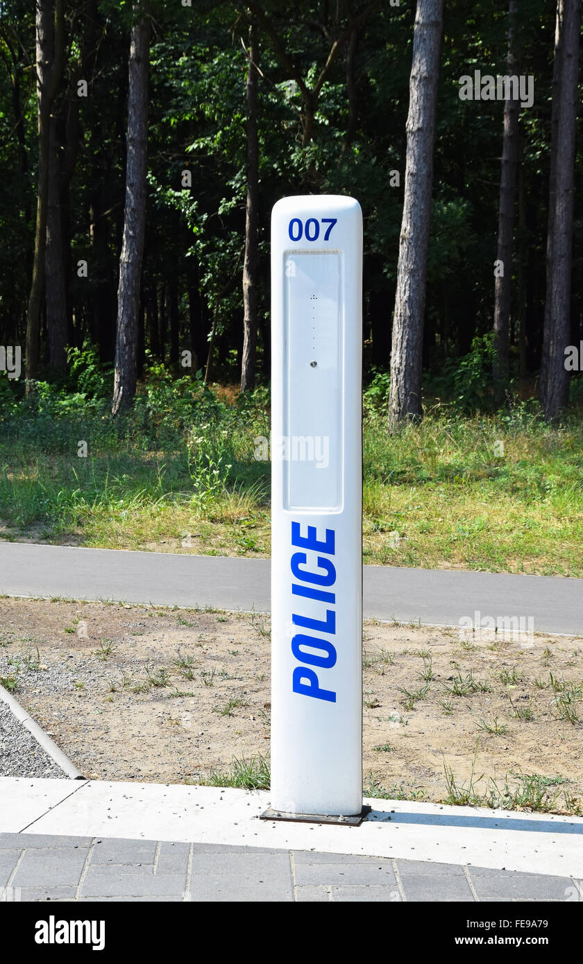 Police caller pole Stock Photo - Alamy