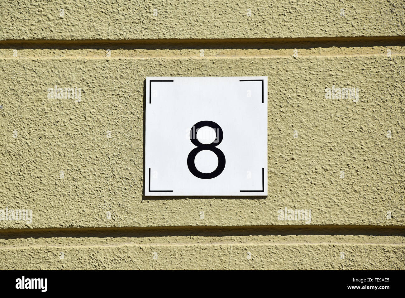 House number 8 Stock Photo - Alamy