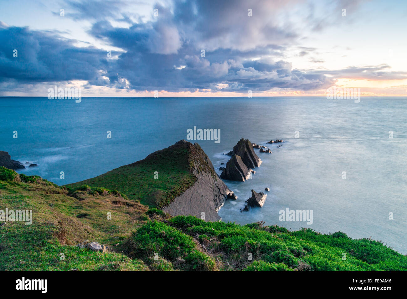 Hartland point devon storm hi-res stock photography and images - Alamy