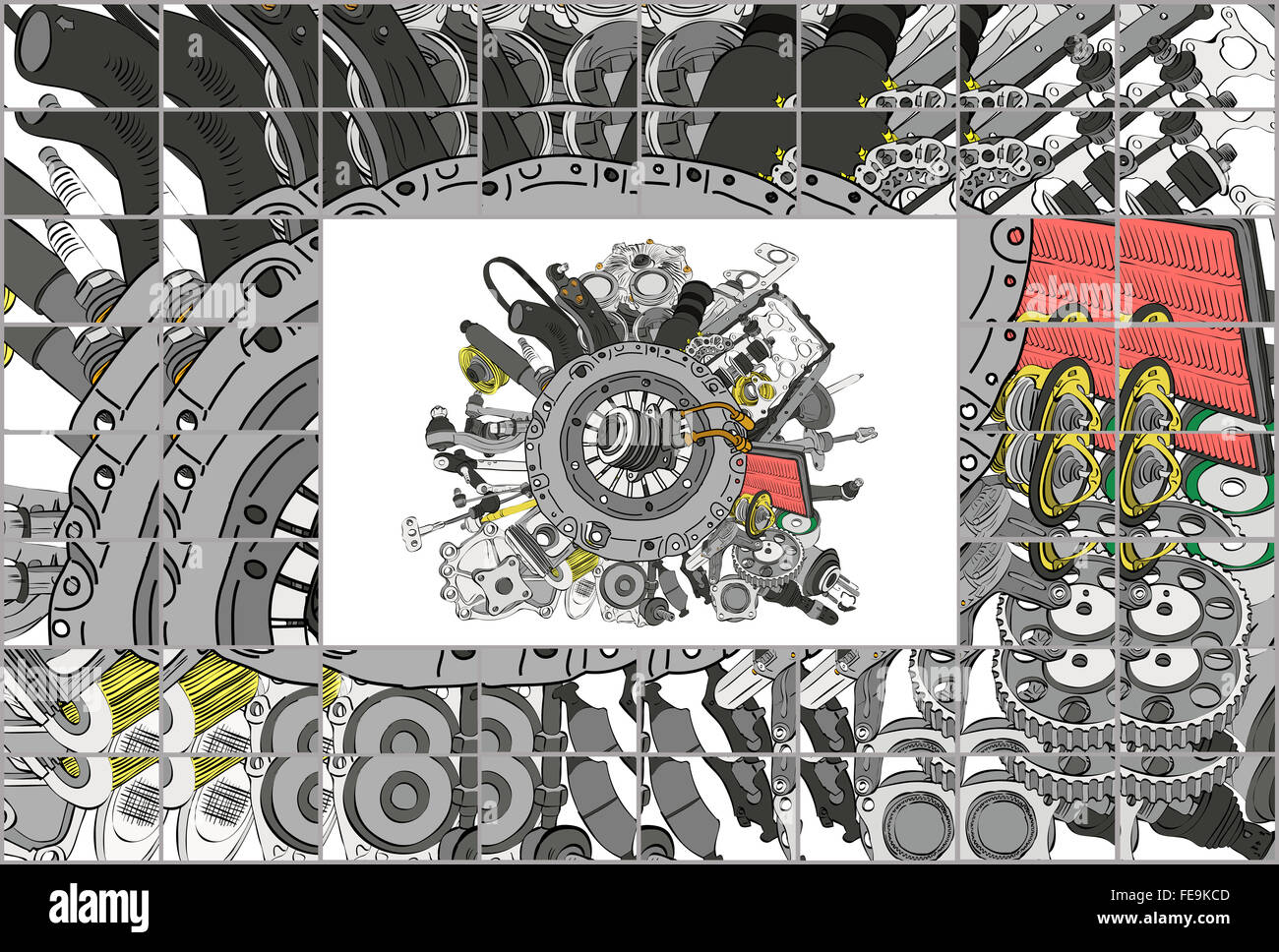 Many images of spare parts Stock Photo - Alamy