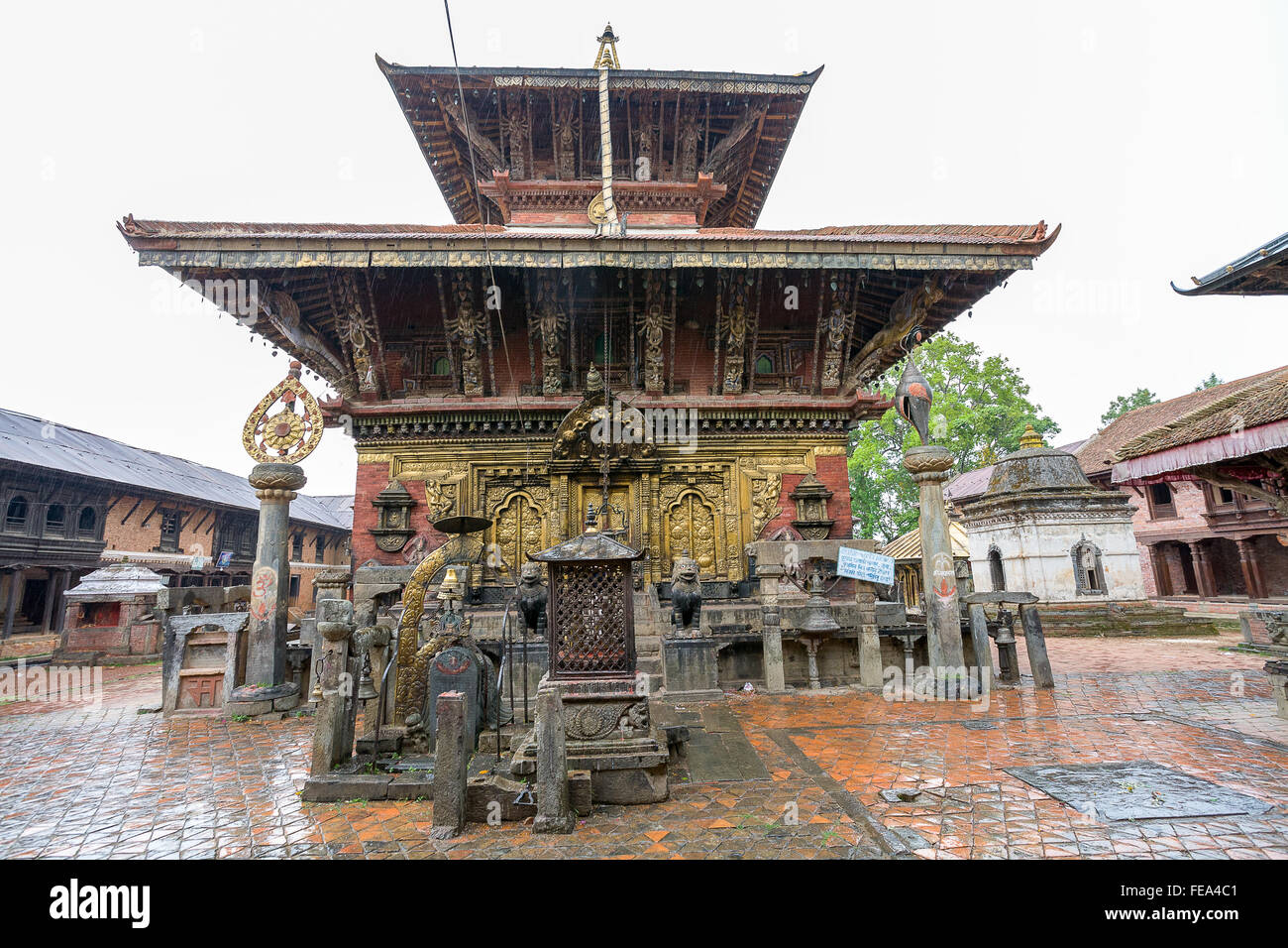 Vishnu-Temple, Changu Narayan, Nepal Stock Photo - Alamy