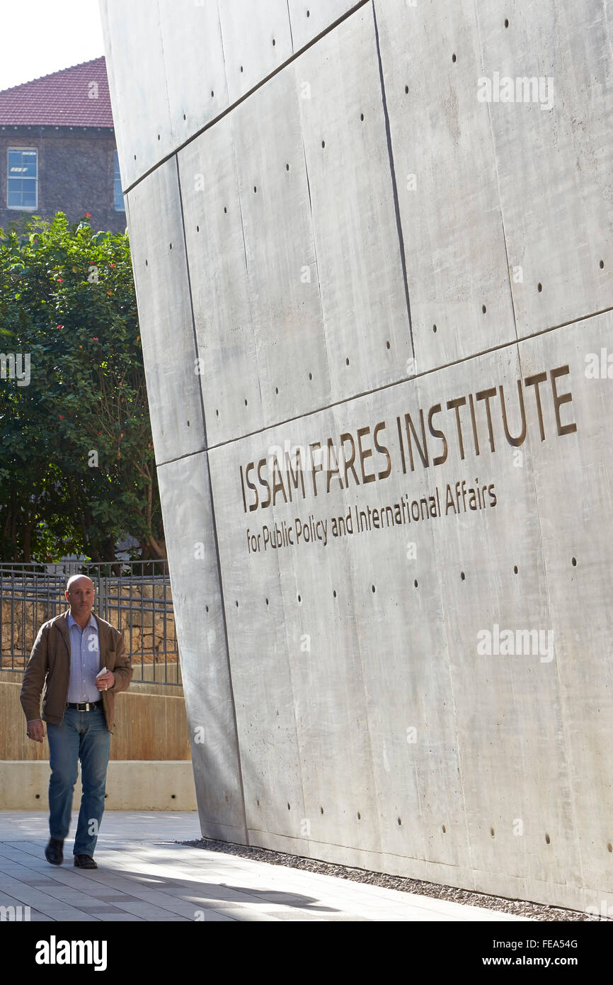 Facade surface issam fares institute hi-res stock photography and ...