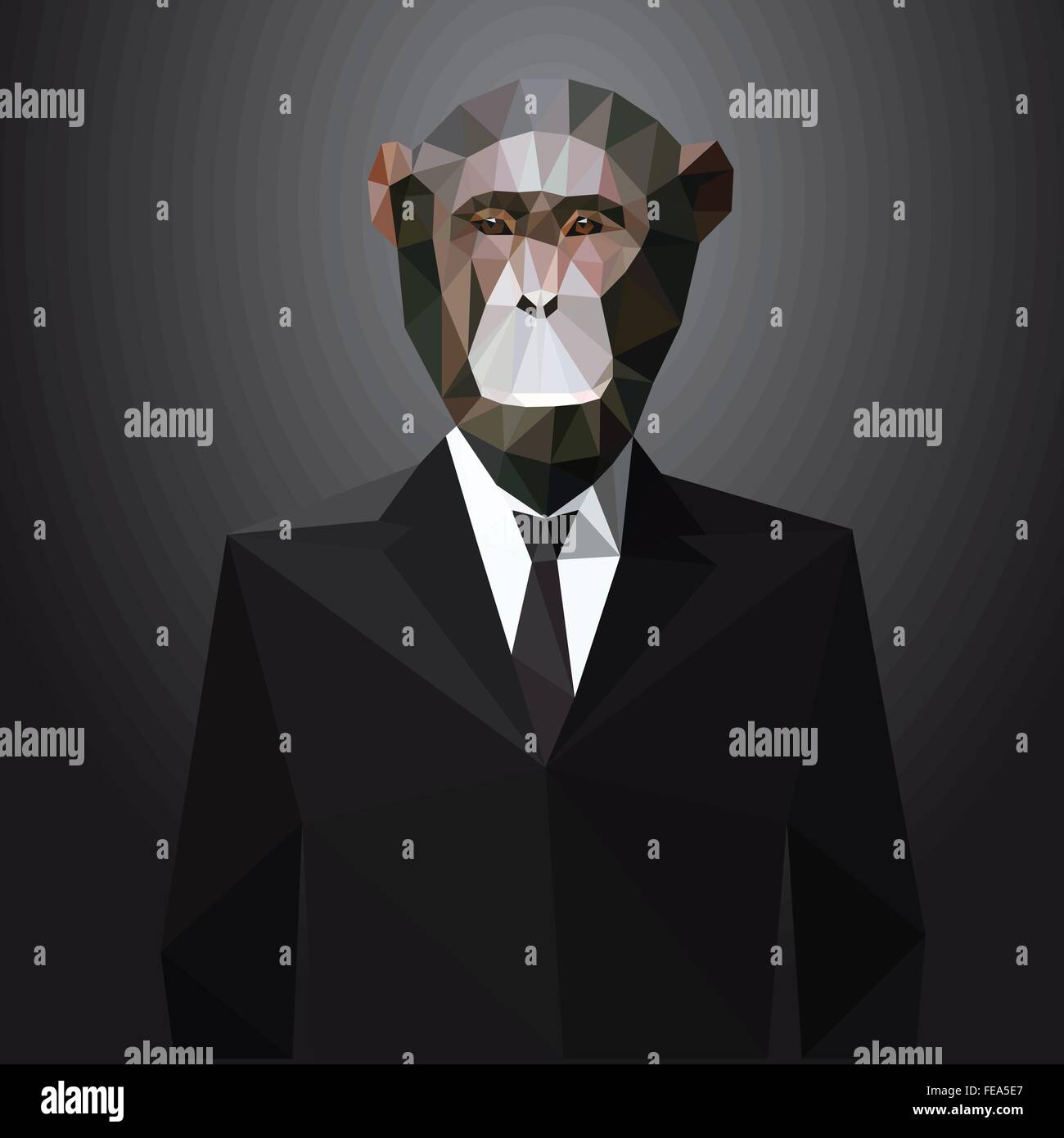 Illustration of Monkey in jacket. Vector elements Stock Vector Image ...