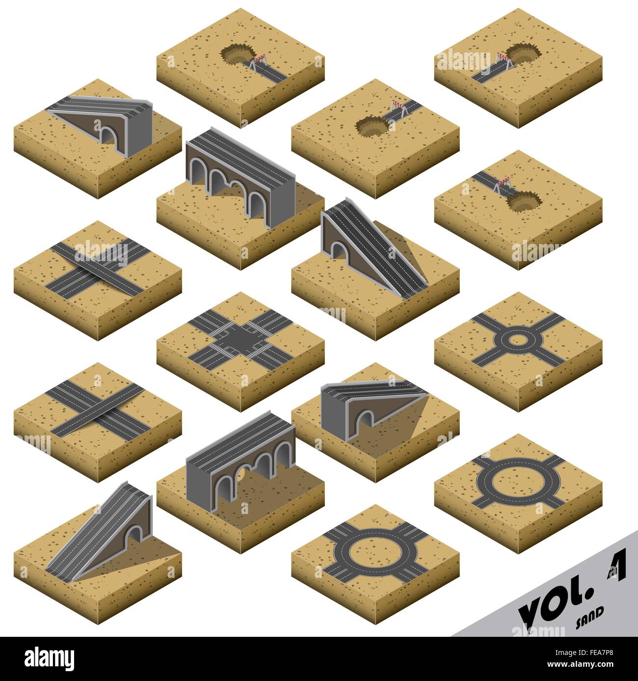 Isometric road highway straight hi-res stock photography and images - Alamy