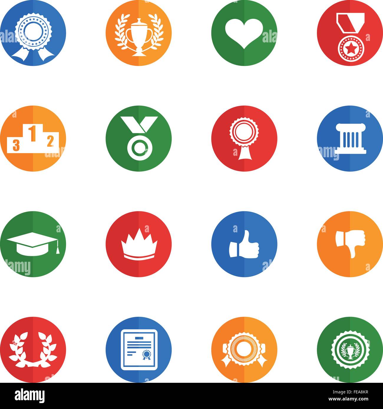 Trophy and prize icon set Stock Vector Image & Art - Alamy