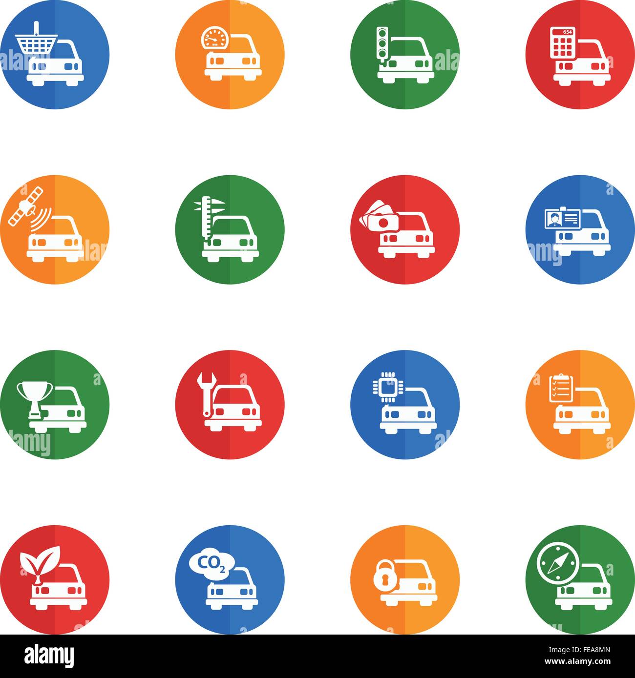 Car service simply icons Stock Vector Image & Art - Alamy