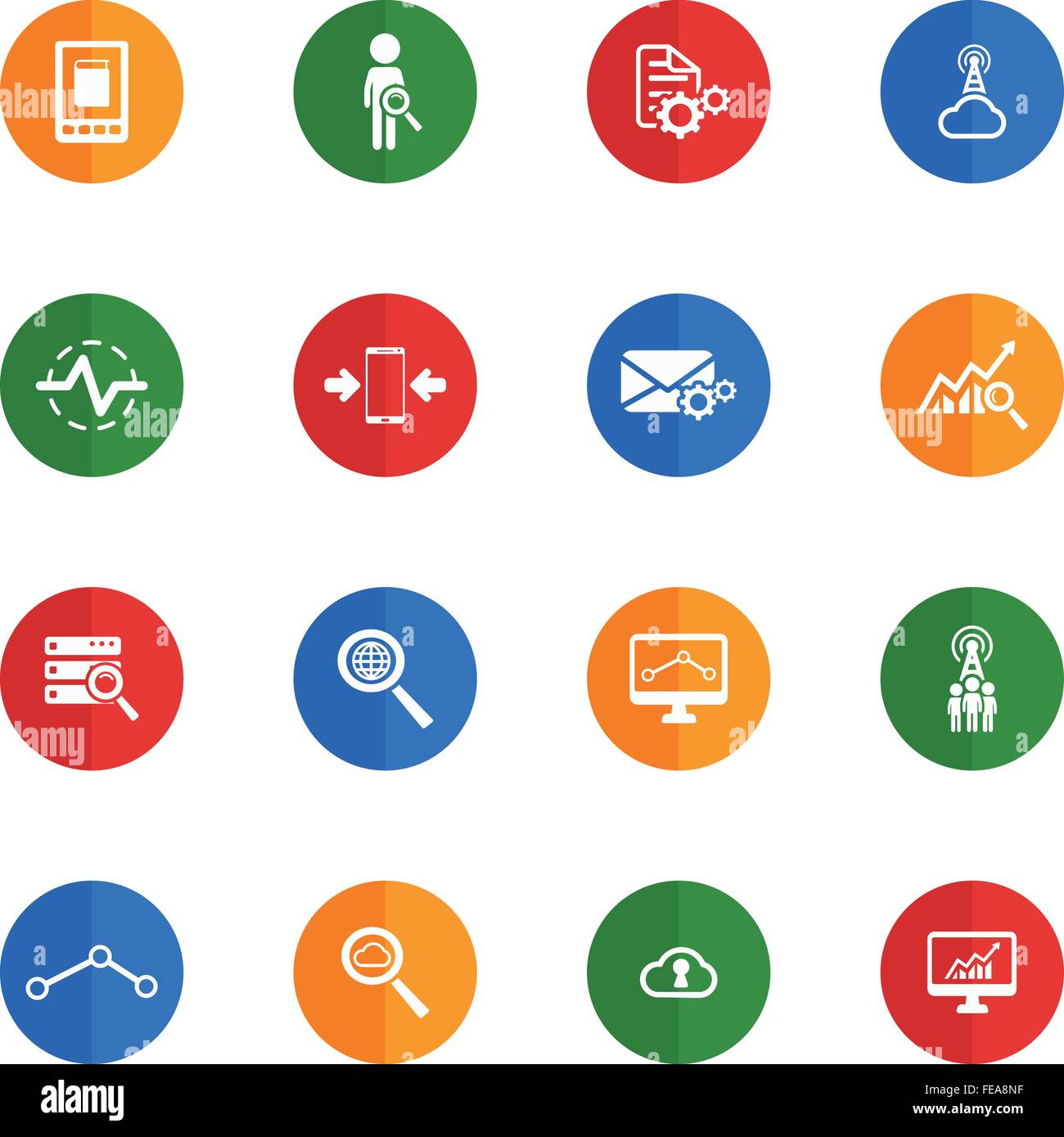 Data analytic simply icons Stock Vector Image & Art - Alamy