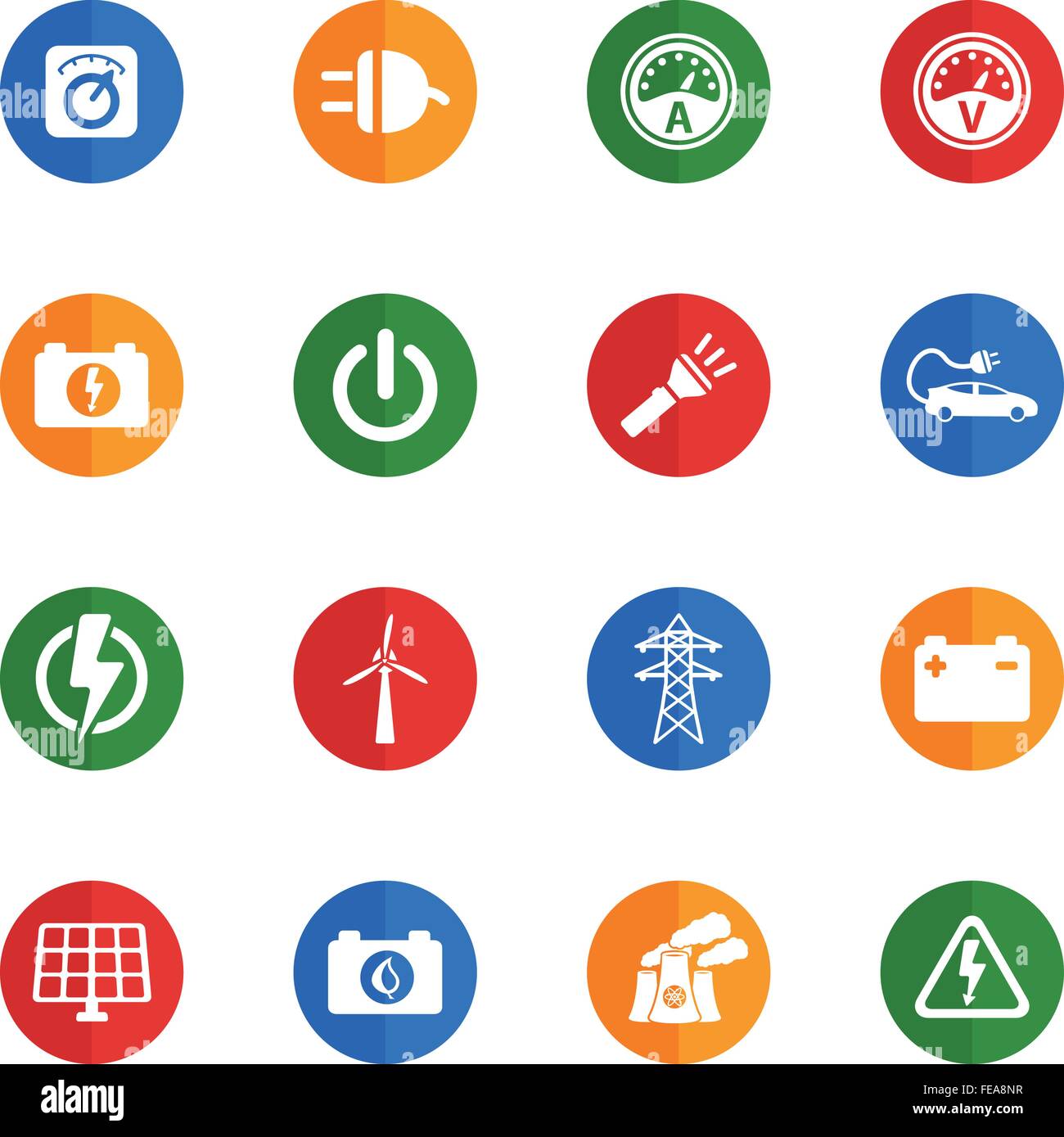 Electricity simply icons Stock Vector Image & Art - Alamy