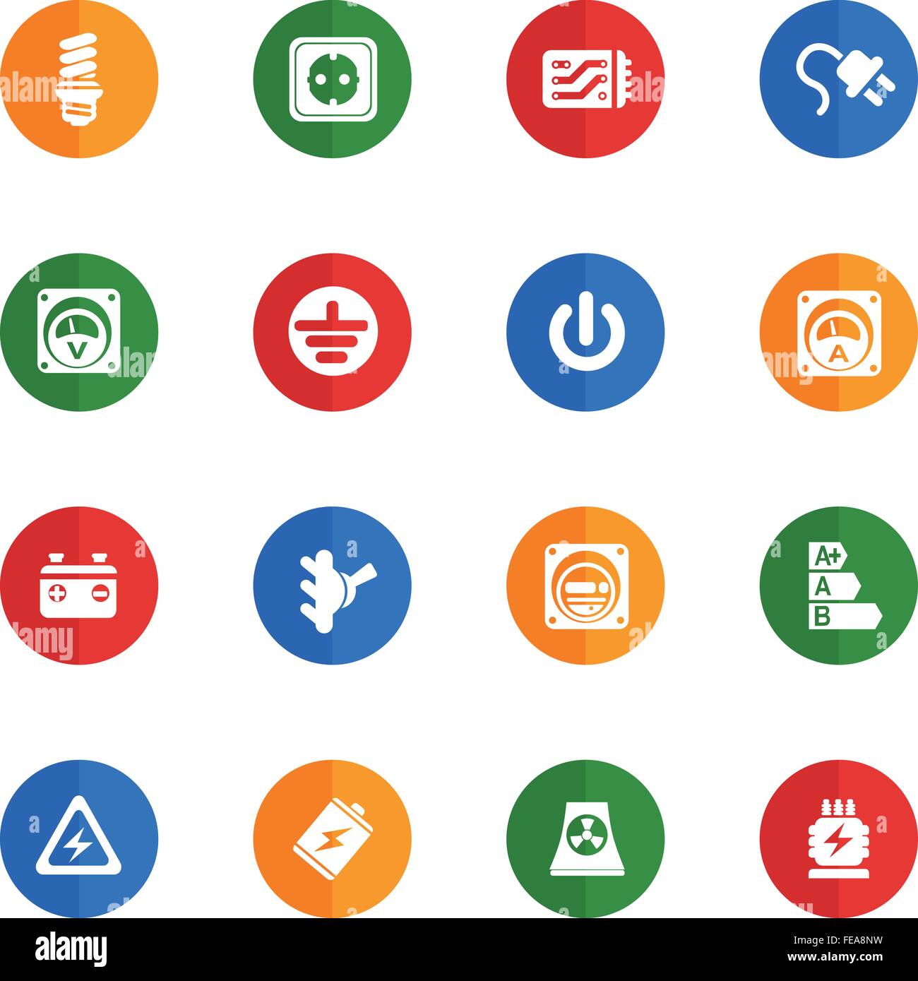 Electricity icons set Stock Vector Image & Art - Alamy