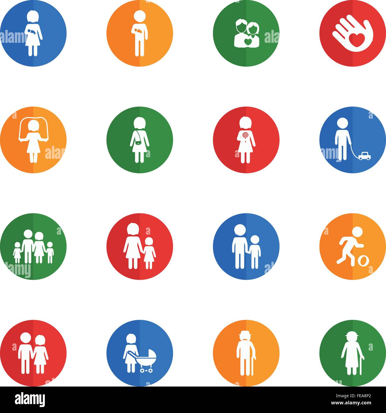 Family simply icons Stock Vector Image & Art - Alamy