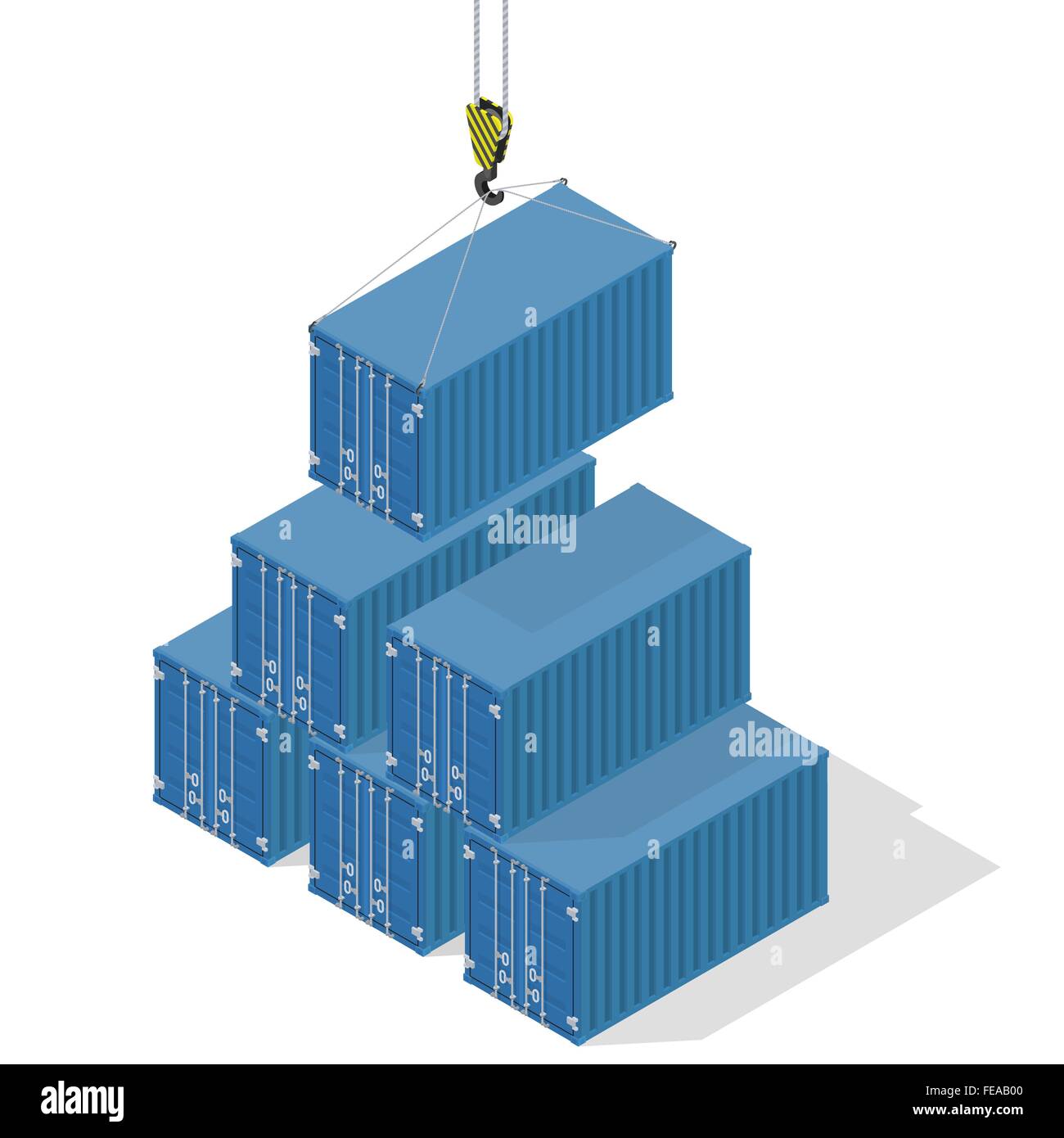 Pyramid of sea containers Stock Vector Image & Art - Alamy