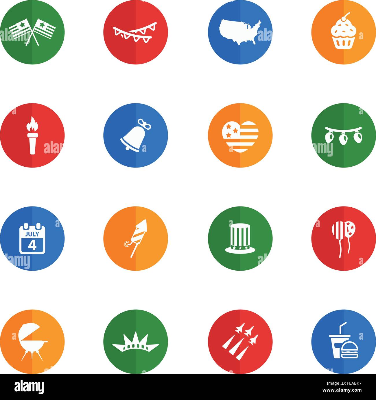 Independence day simply icons Stock Vector Image & Art - Alamy