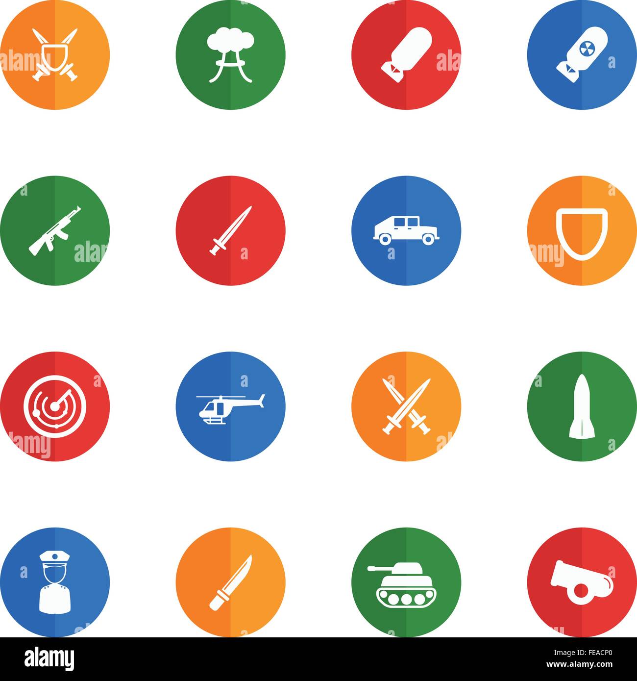 Military simply icons Stock Vector Image & Art - Alamy