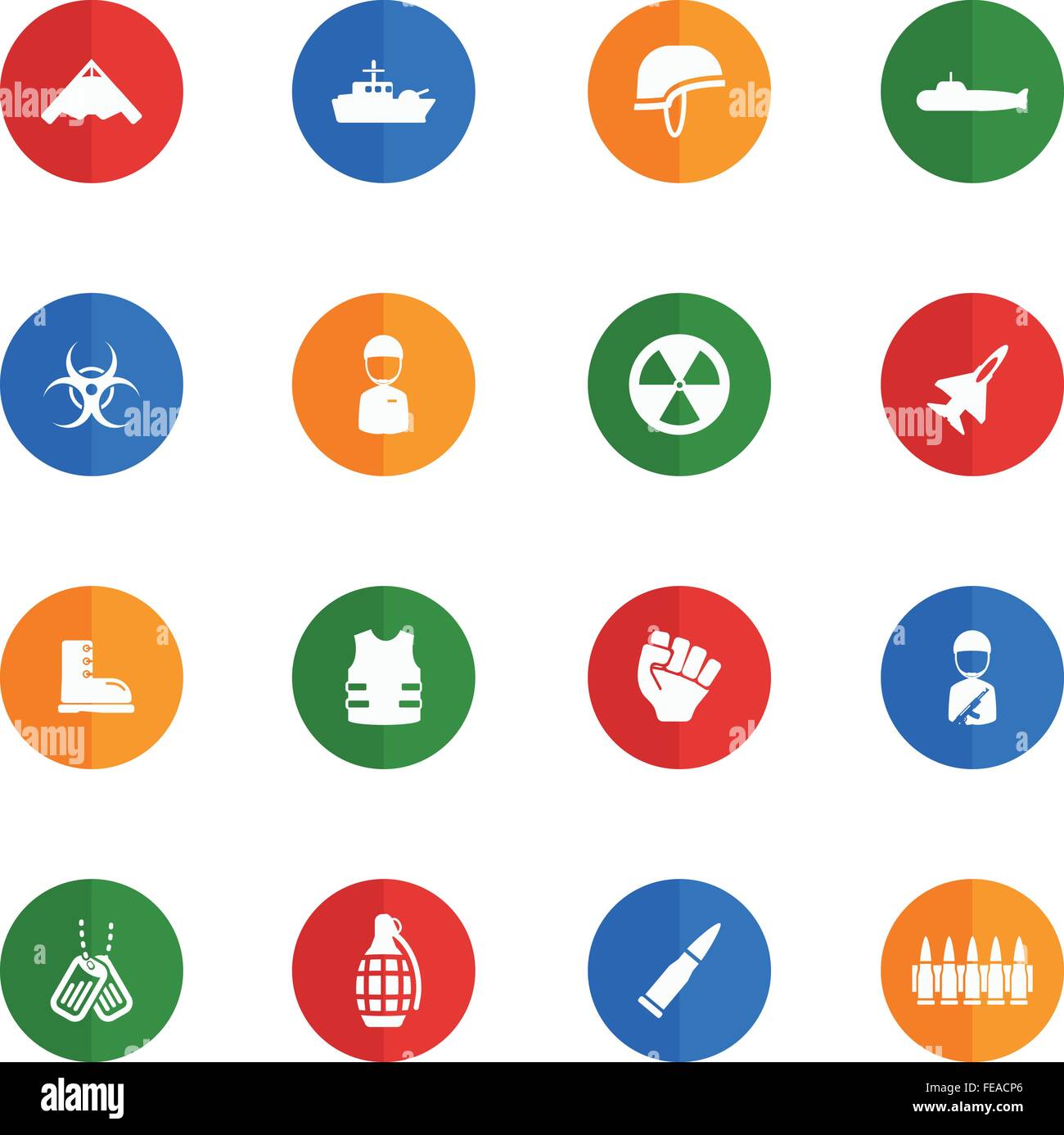 Military simply icons Stock Vector Image & Art - Alamy