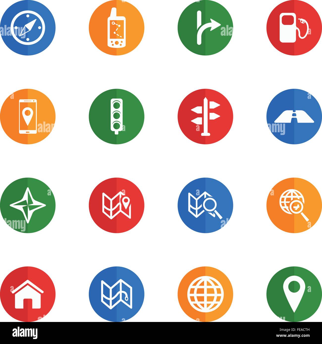 Navigation simply icons Stock Vector Image & Art - Alamy