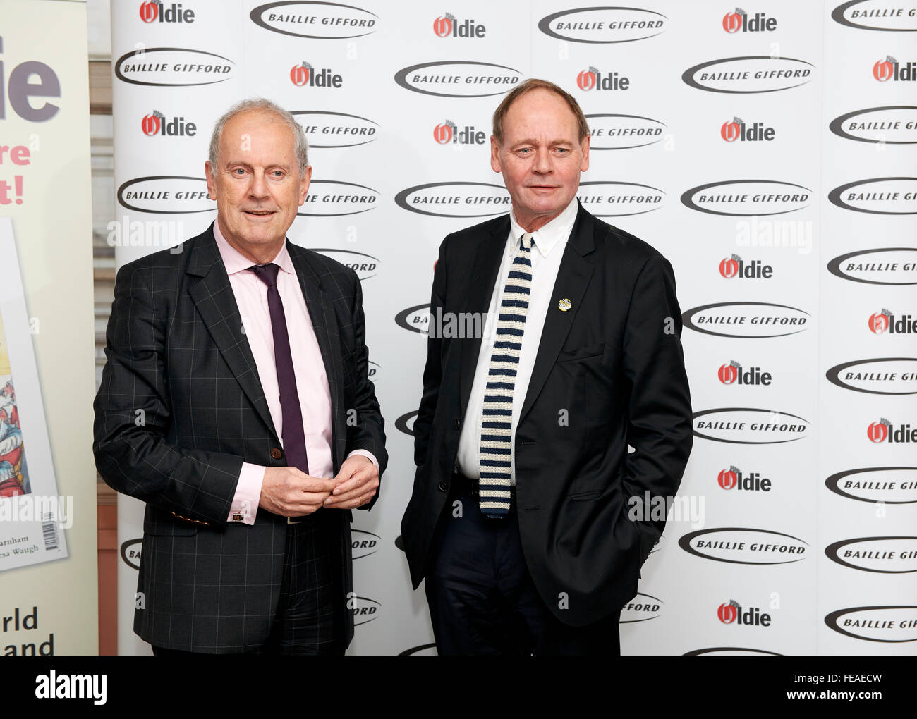 Gyles Brandreth & John Lloyd at the Oldie of the Year Awards 2016 Stock ...