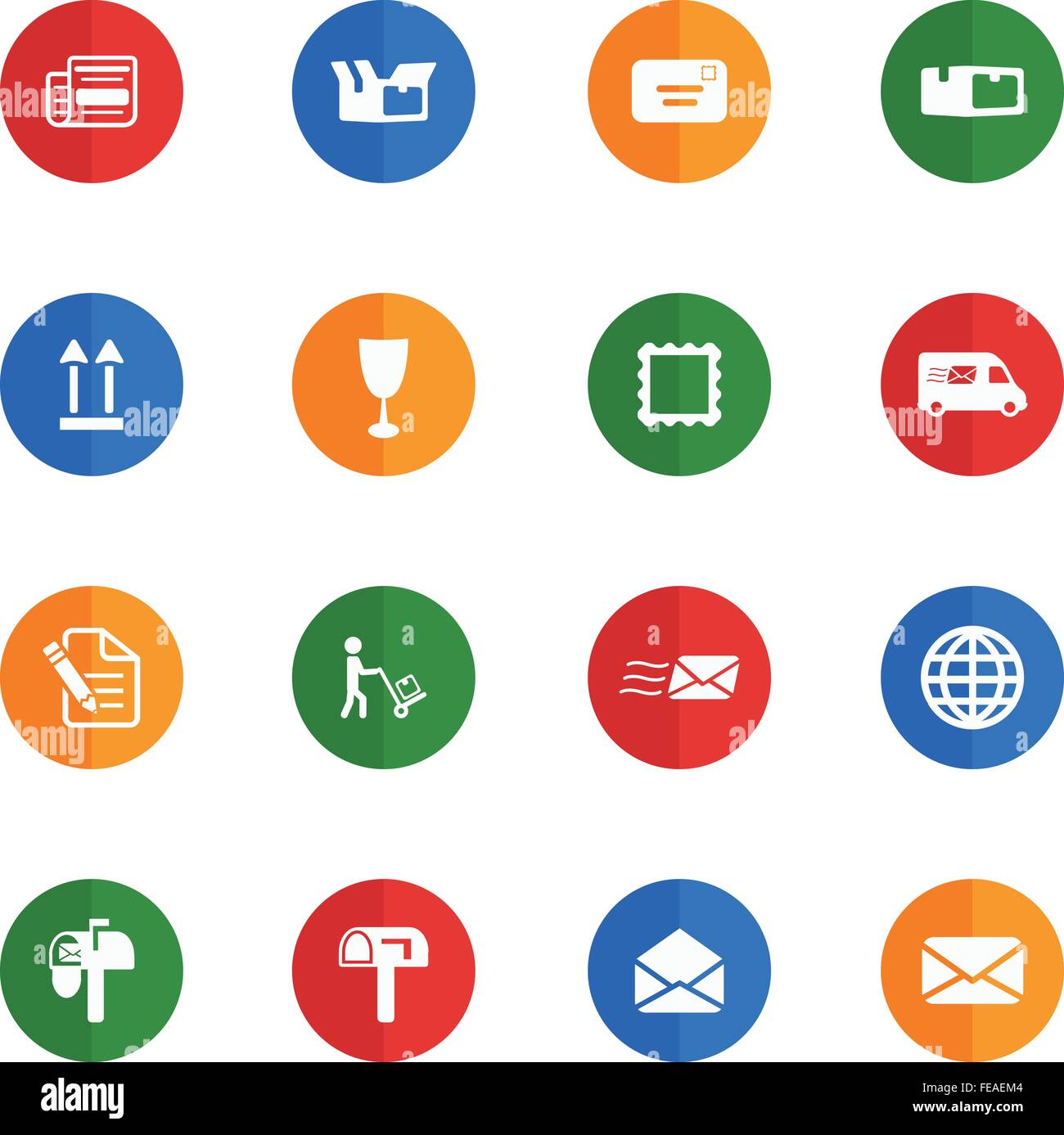 Post service simply icons Stock Vector Image & Art - Alamy
