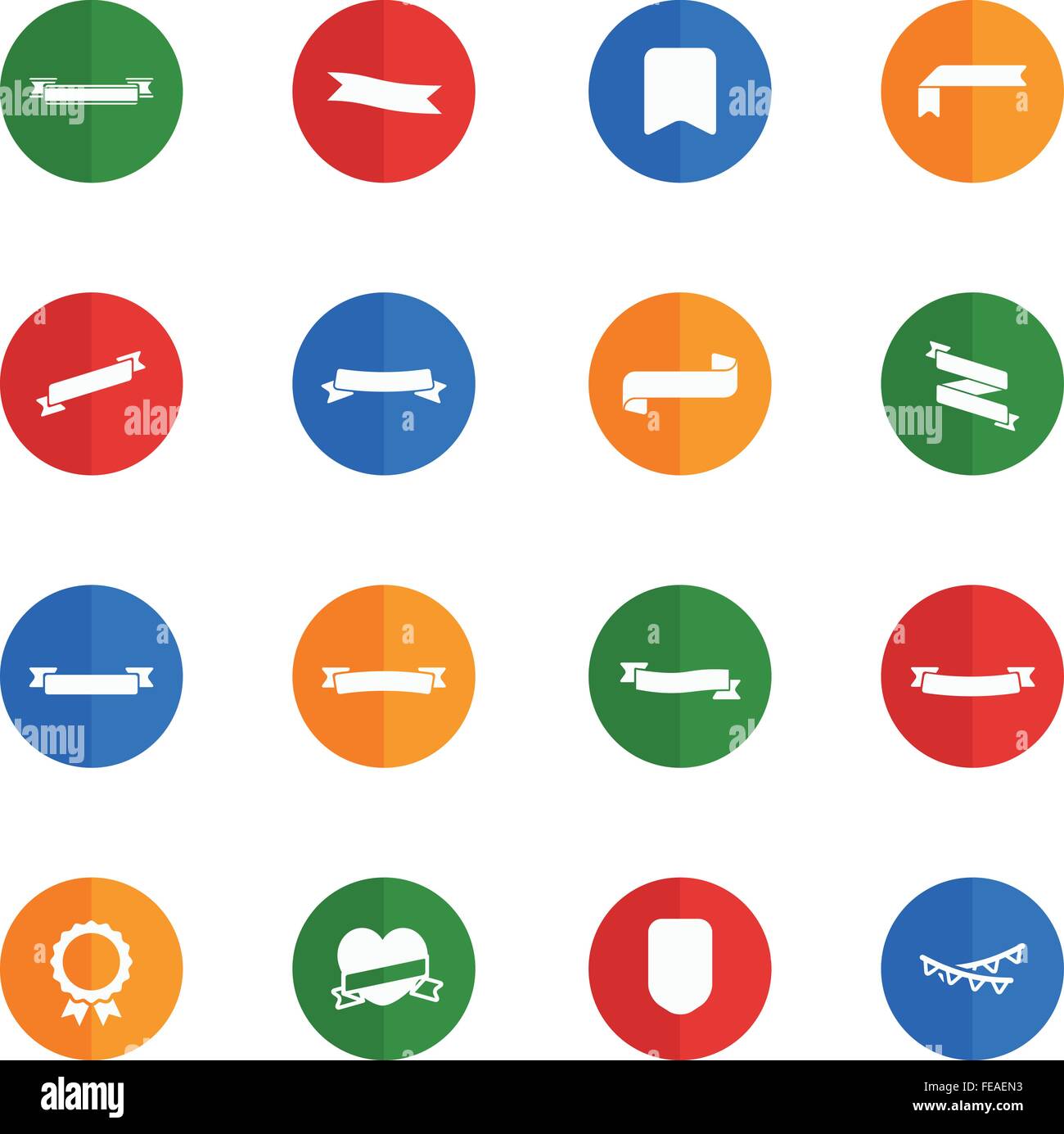 Ribbon simply icons Stock Vector Image & Art - Alamy