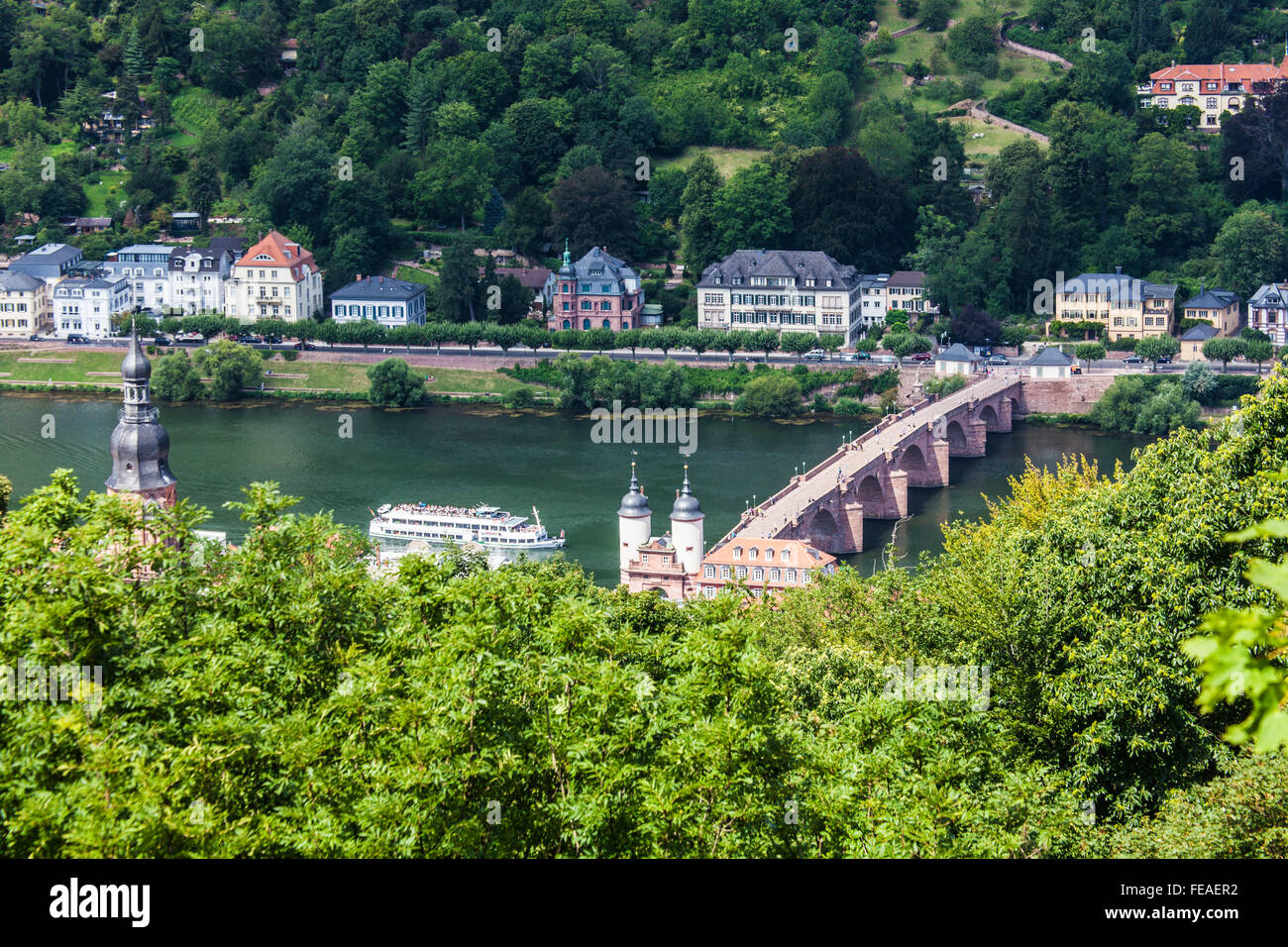 The old bridge, Karl Theodor Bridge or Alte Brucke over the River ...