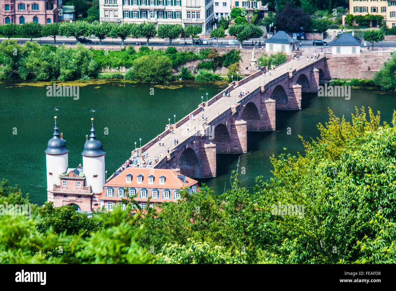 The old bridge, Karl Theodor Bridge or Alte Brucke over the River ...