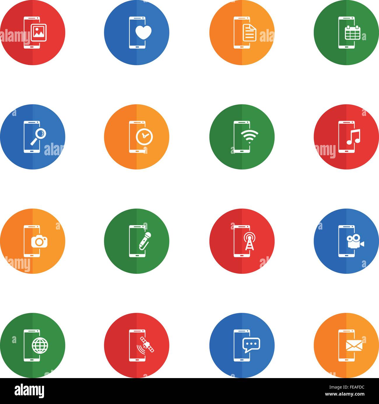 Smartphone simply icons Stock Vector Image & Art - Alamy