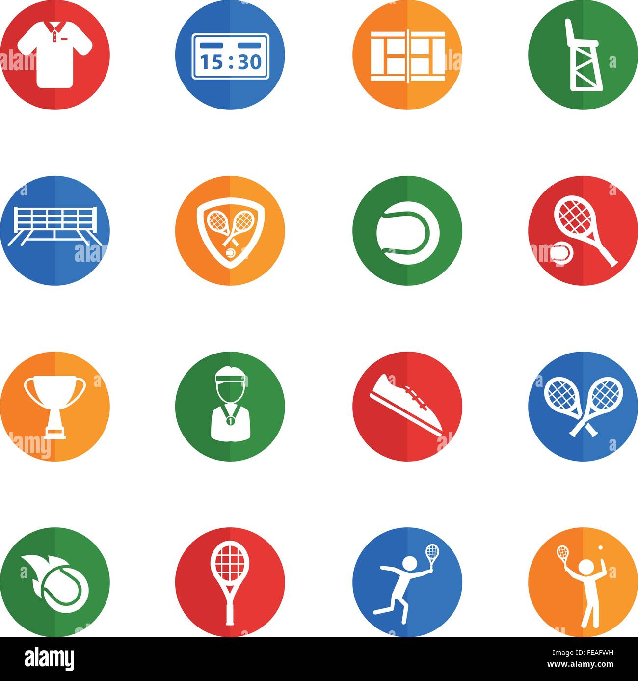 Tennis simply icons Stock Vector Image & Art - Alamy