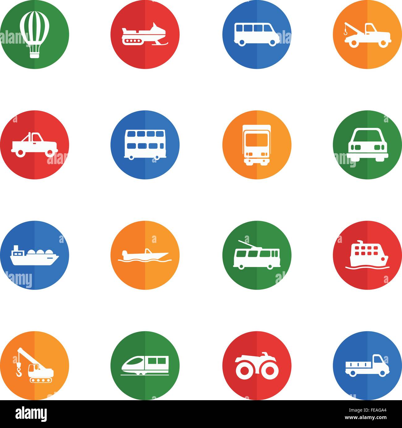 Transportation simply icons Stock Vector Image & Art - Alamy