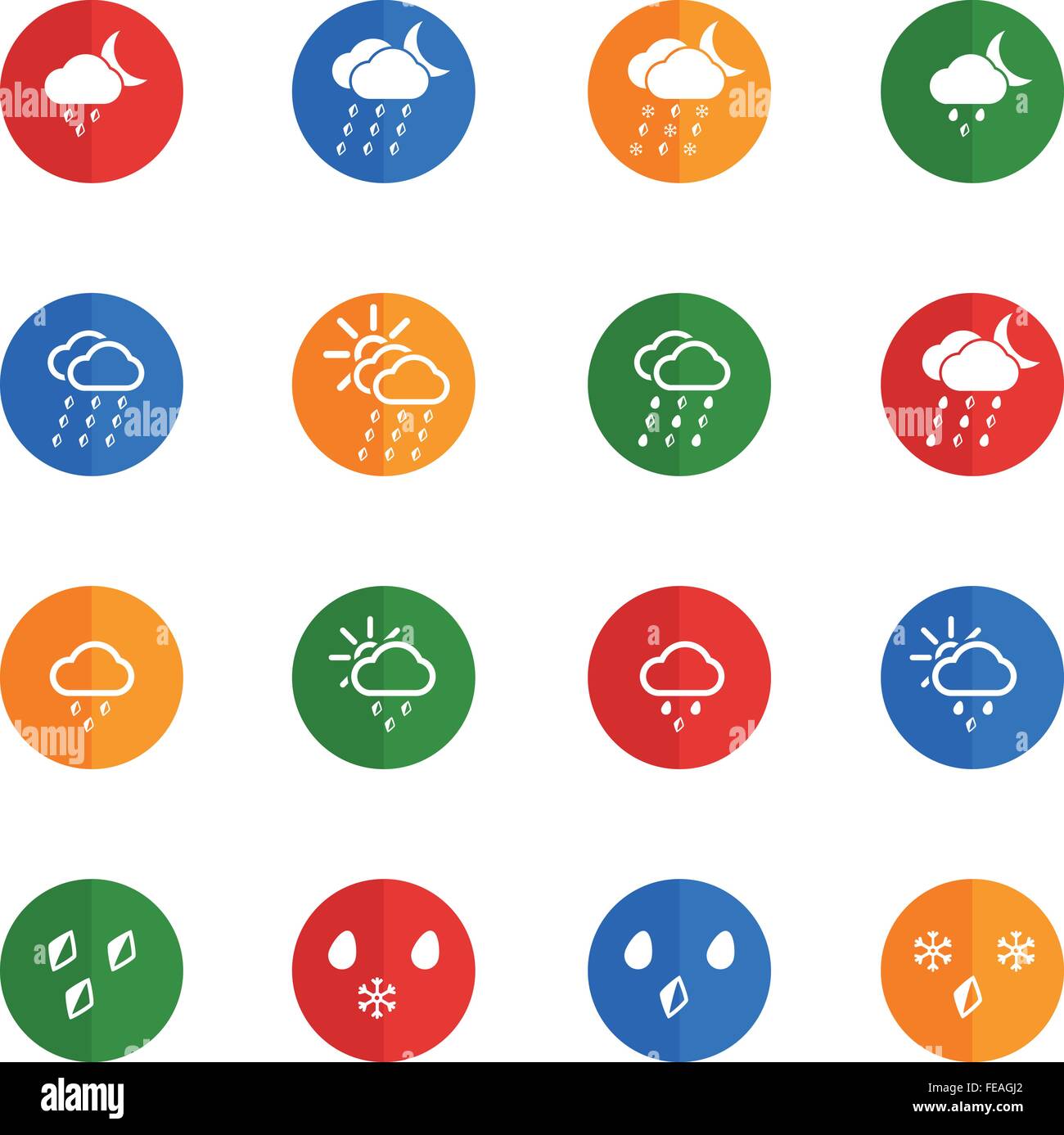 Weather simple vector icons Stock Vector Image & Art - Alamy