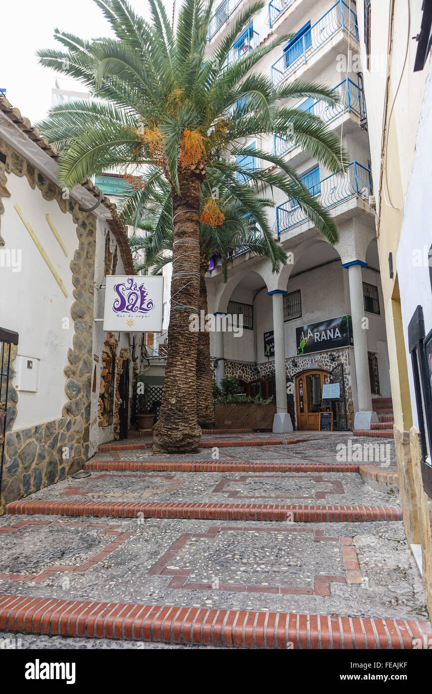 La Sal bar and La Rana restaurant in the old town, Benidorm, Alicante ...