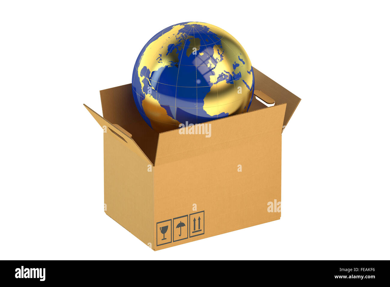 Global cargo shipping concept isolated on white background Stock Photo ...