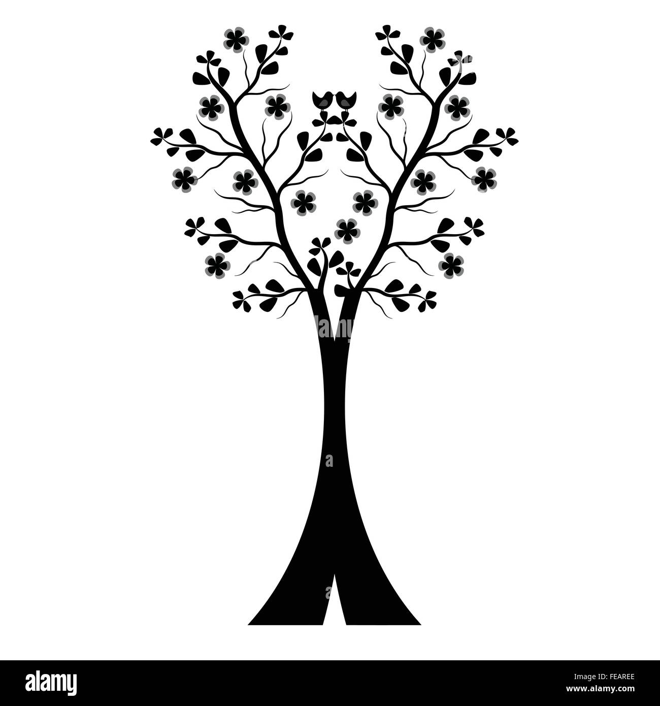 Silhouette leaf painted on Cut Out Stock Images & Pictures - Alamy