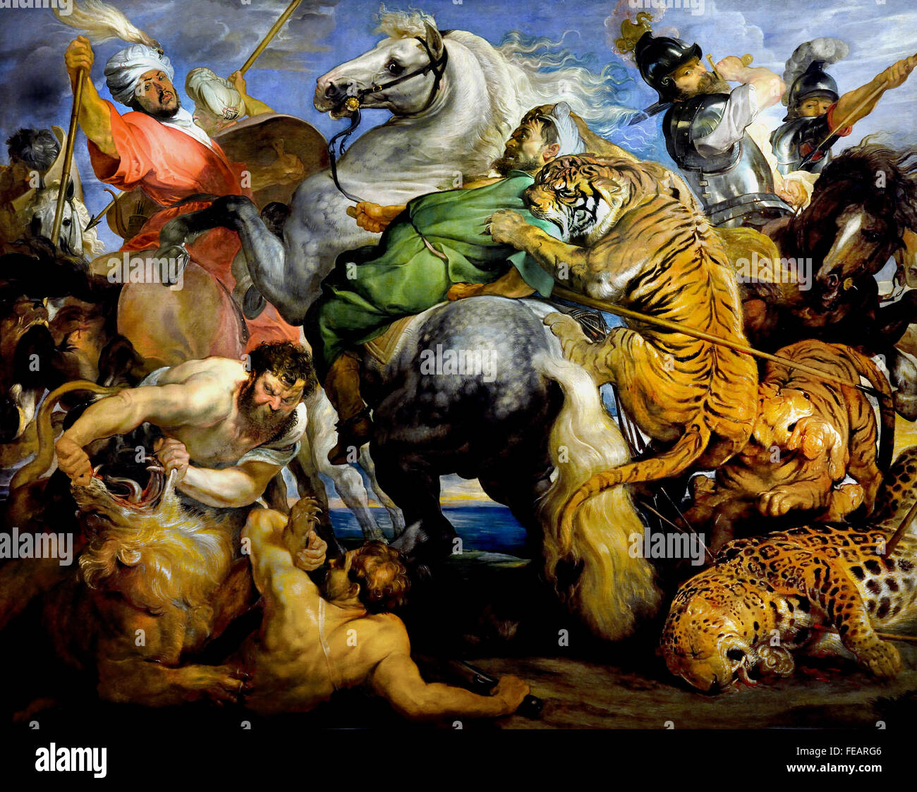The Tiger Hunt. Peter-Paul Rubens (1577-1640) Flemish Belgian Belgium ...