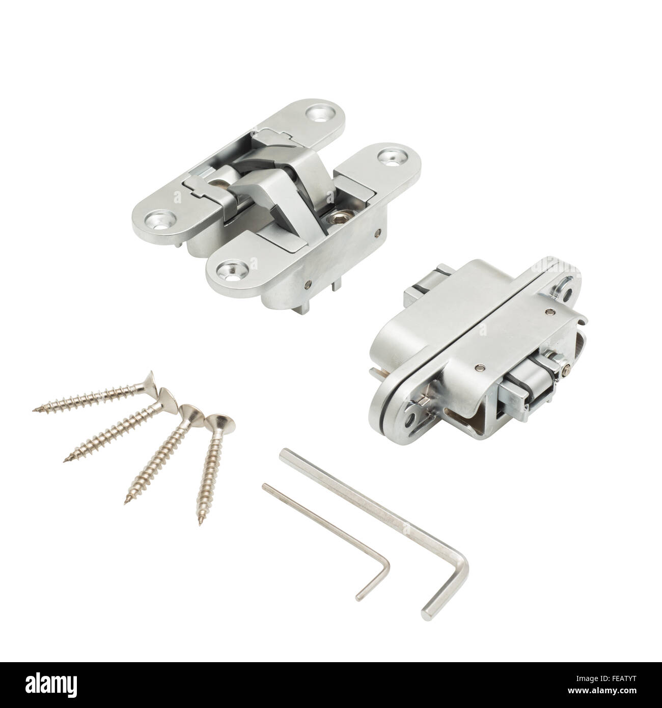 Door hinge isolated on white background Stock Photo - Alamy