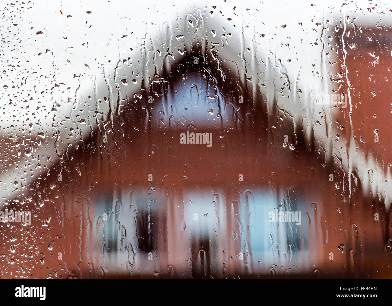 View in rainy weather Stock Photo - Alamy