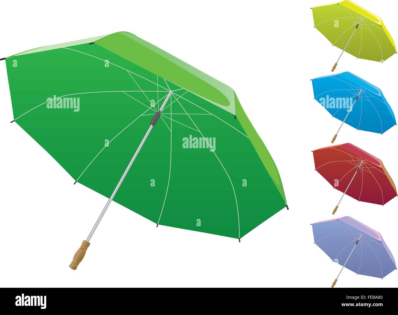 Big blue umbrella Stock Vector Images - Alamy