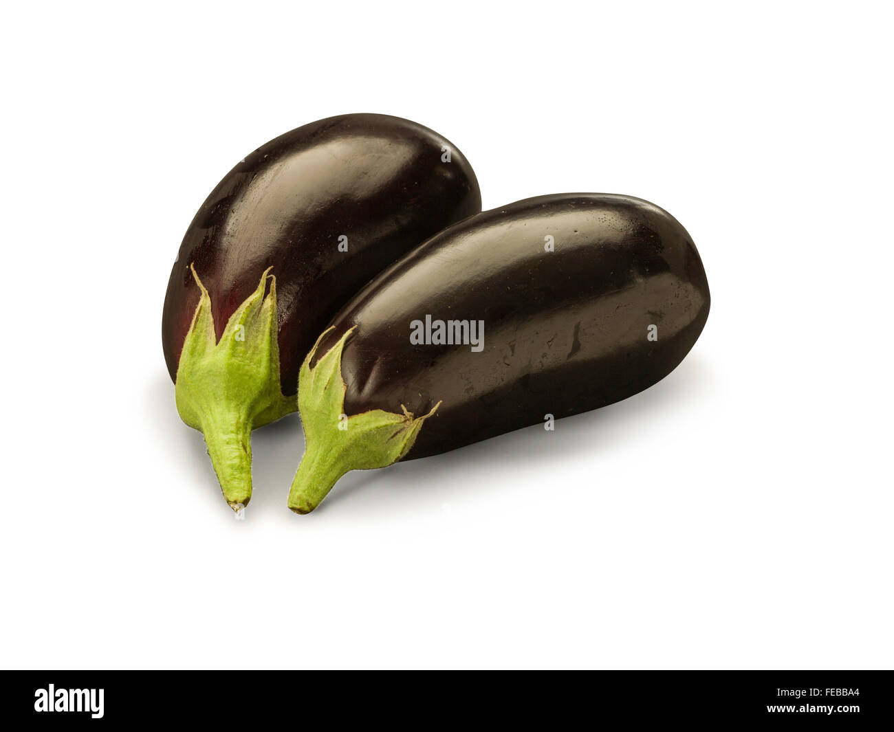 Organic Aubergine isolated on white background Stock Photo - Alamy