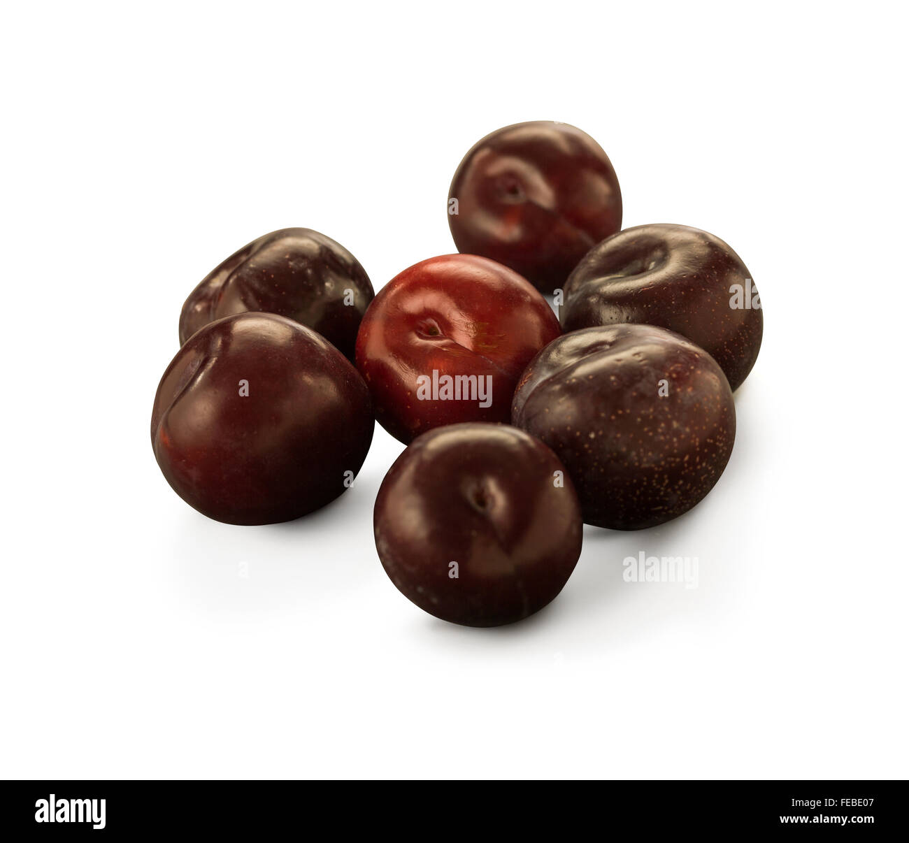 Angeleno plums isolated on white hi-res stock photography and images ...