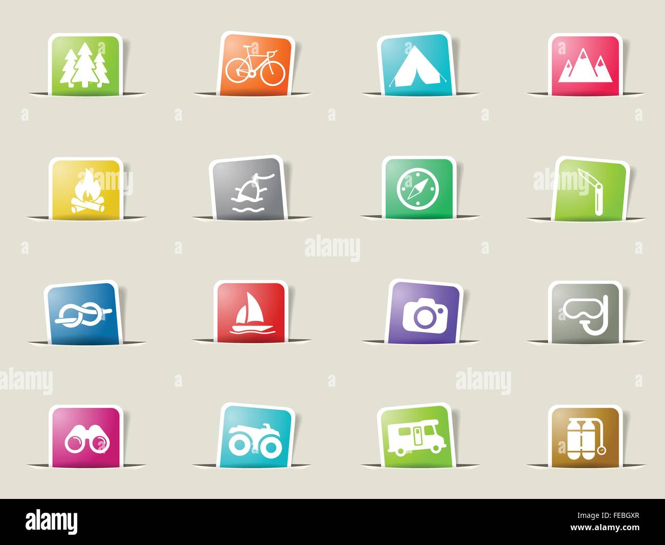 Active recreation icon set Stock Vector Image & Art - Alamy