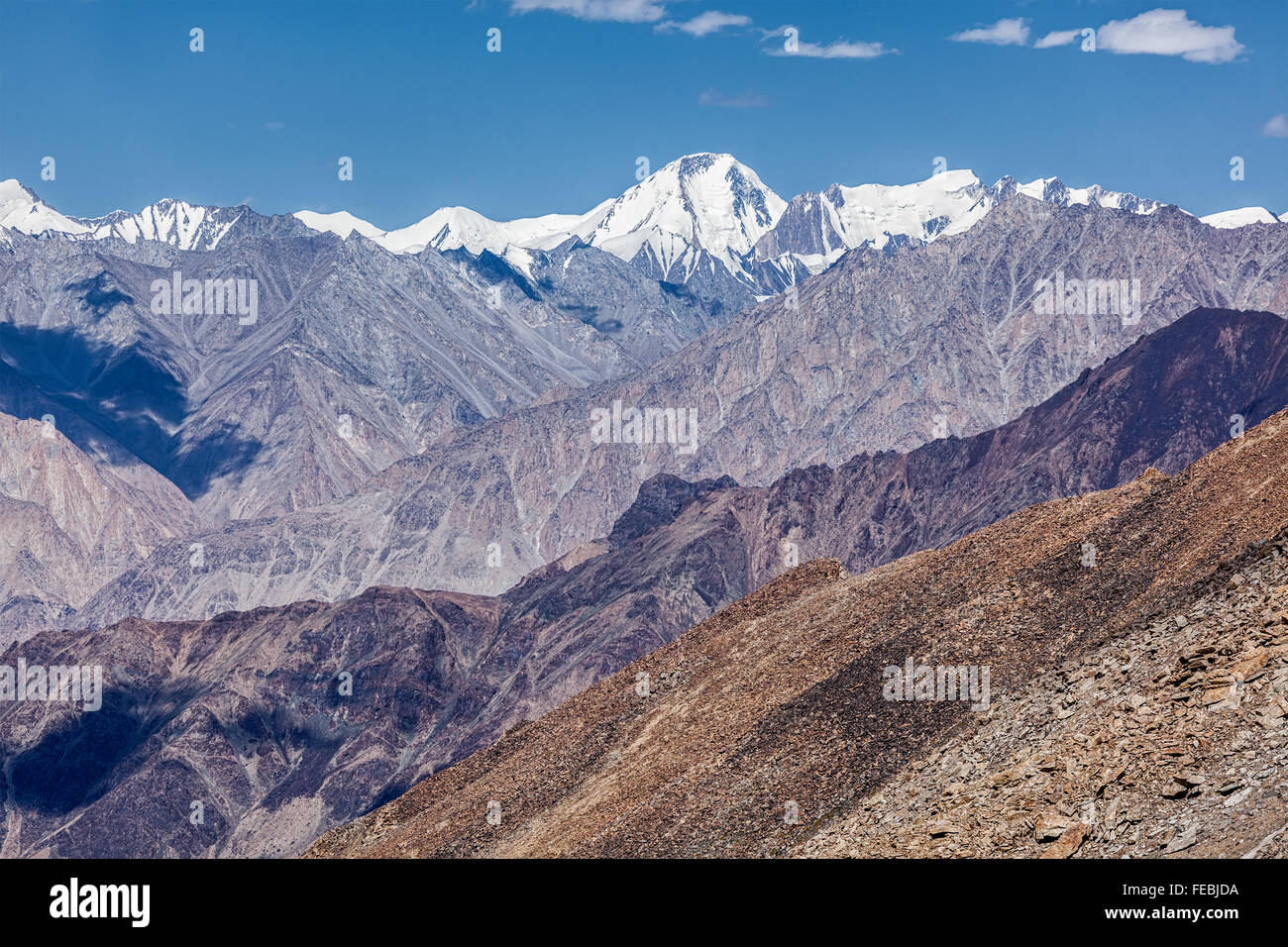 Karakorum Range mountains in Himalayas Stock Photo - Alamy