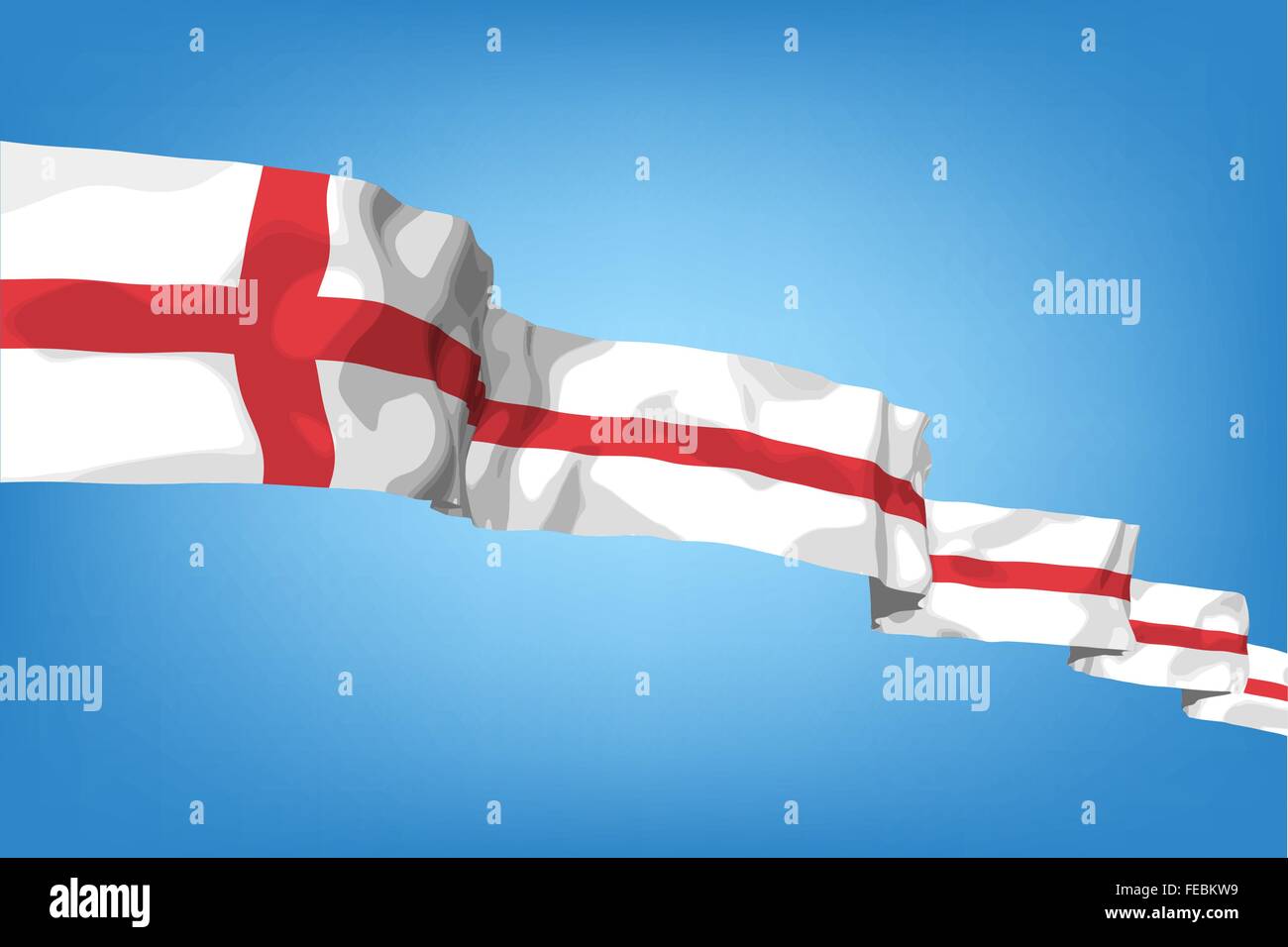 Flying flag of england Stock Vector Images - Alamy