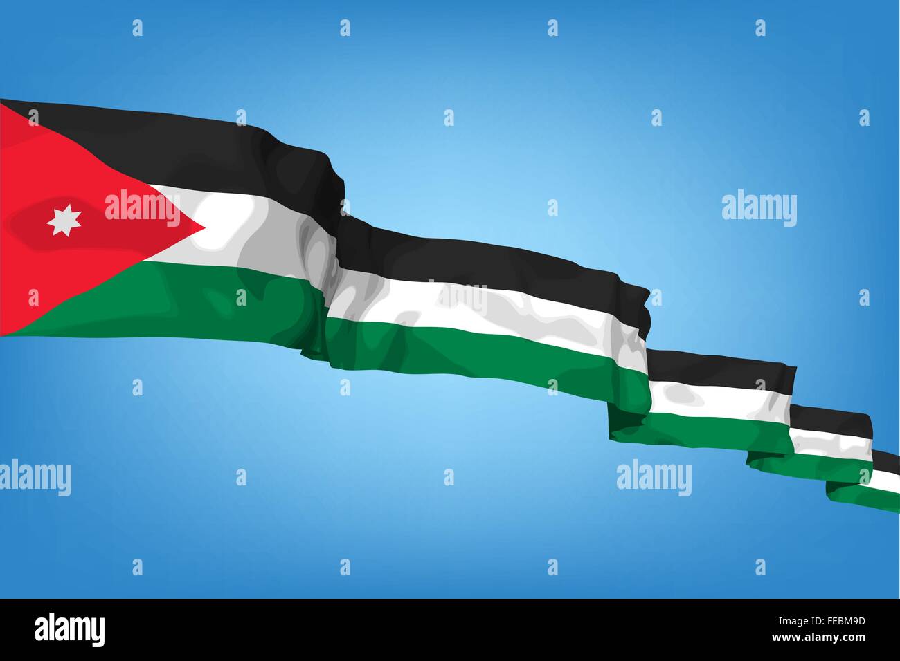 National flag of Jordan Stock Vector Image & Art - Alamy