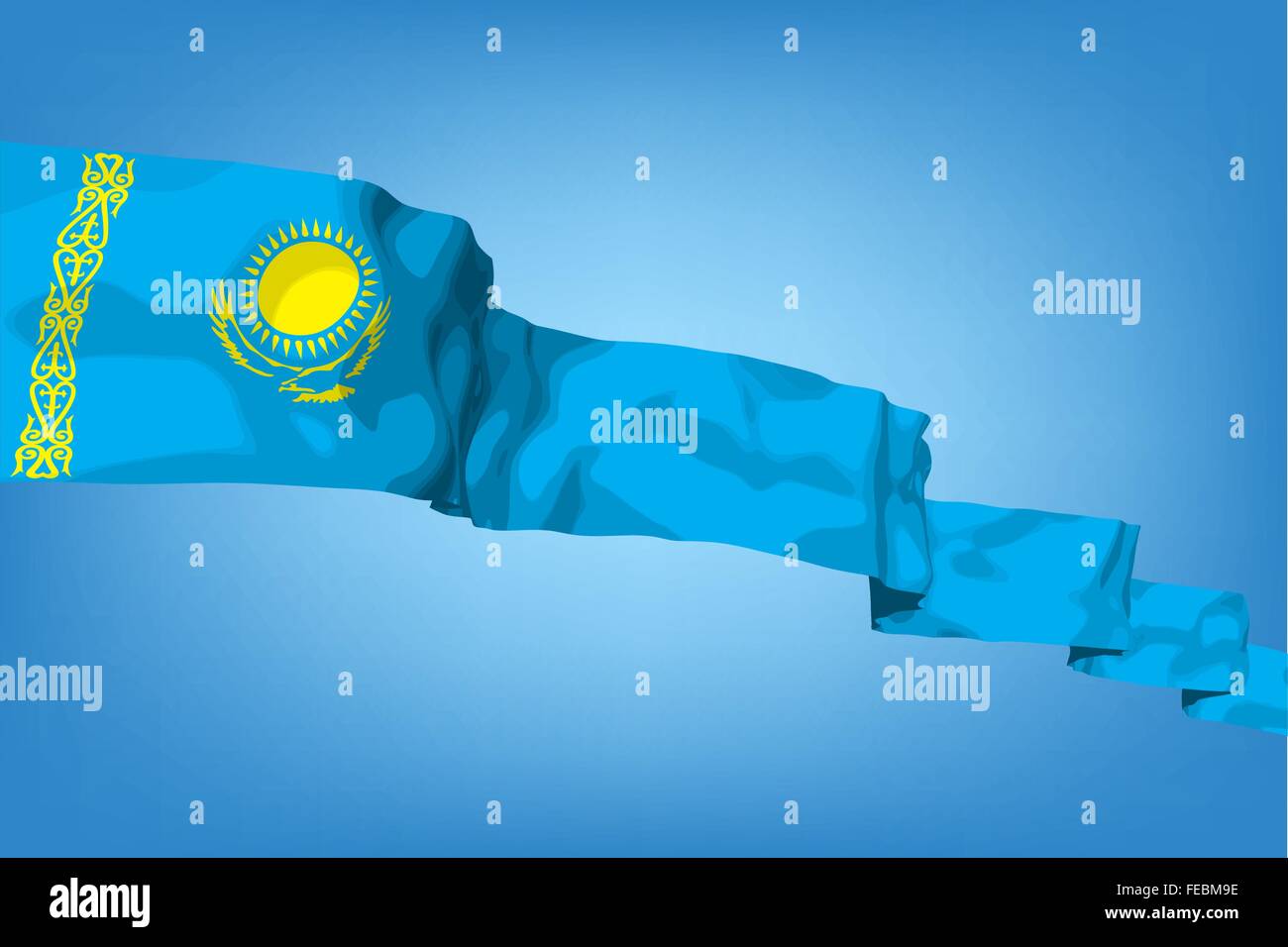 National flag of Kazakhstan Stock Vector Image & Art - Alamy