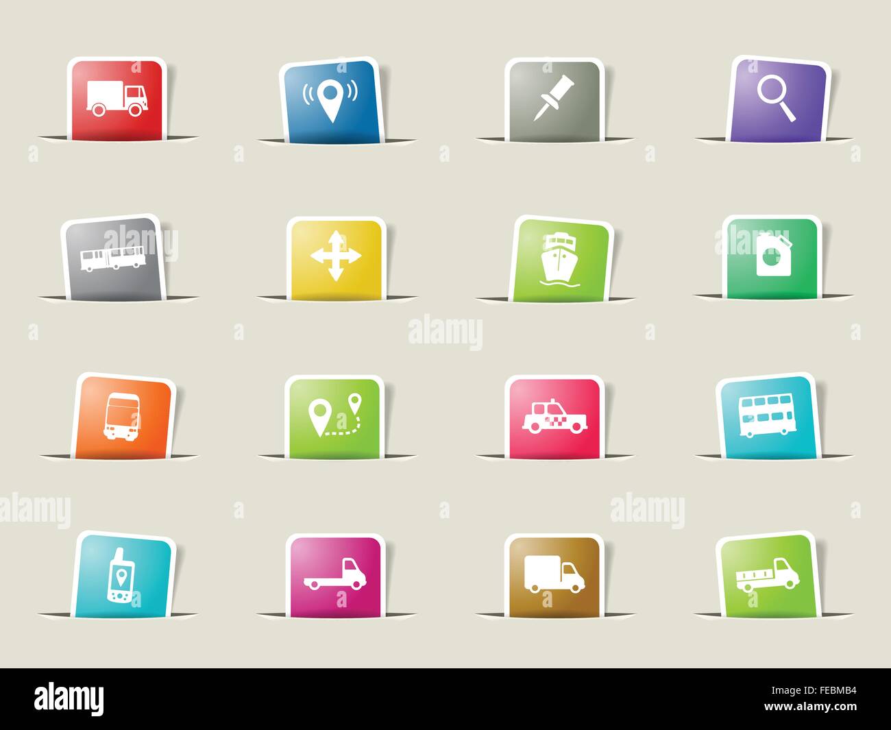 Navigation simply icons Stock Vector Image & Art - Alamy
