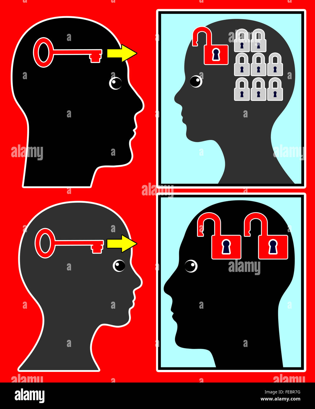 Differences in Questioning Stock Photo - Alamy