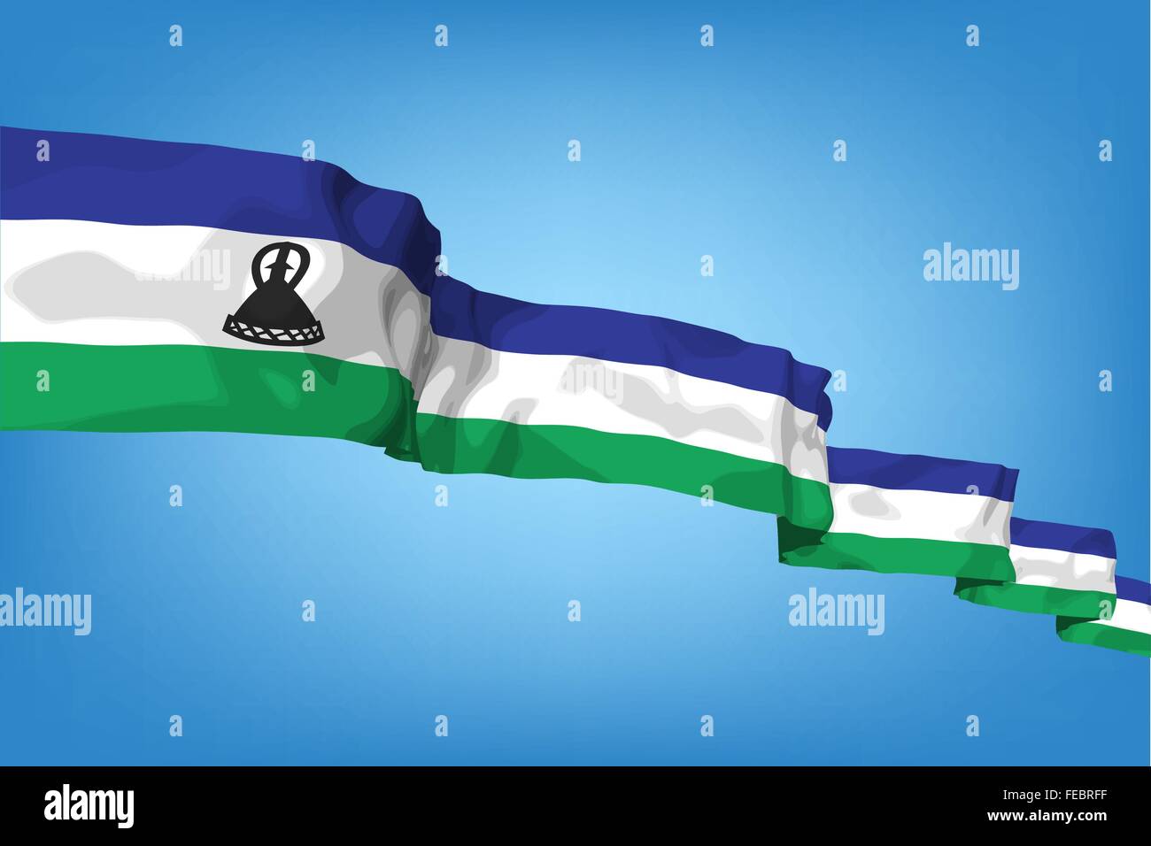 National flag of Lesotho Stock Vector Image & Art - Alamy